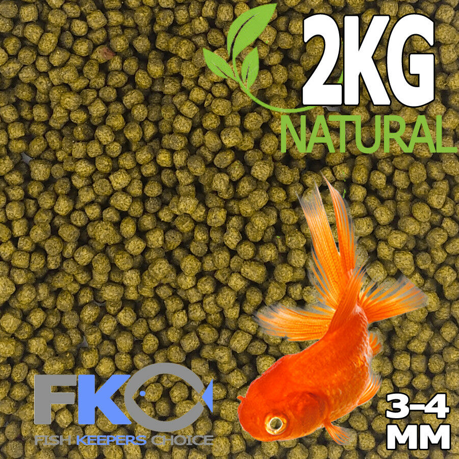 FKC Natural Goldfish, Koi Aquarium & Pond Floating Fish Food Pellets 3 ...